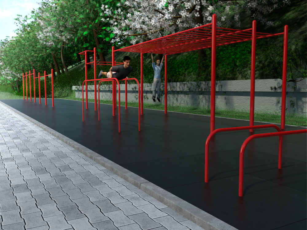 KKMANN - Graphic Design | Motion Graphics - Workout park – visualization